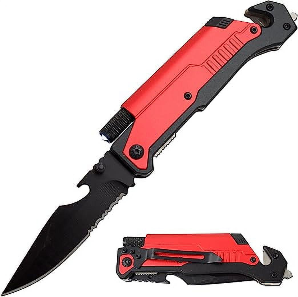 Snake Eye Tactical 6-in-1 Multi-tool Knife with Fire Starter, LED ...