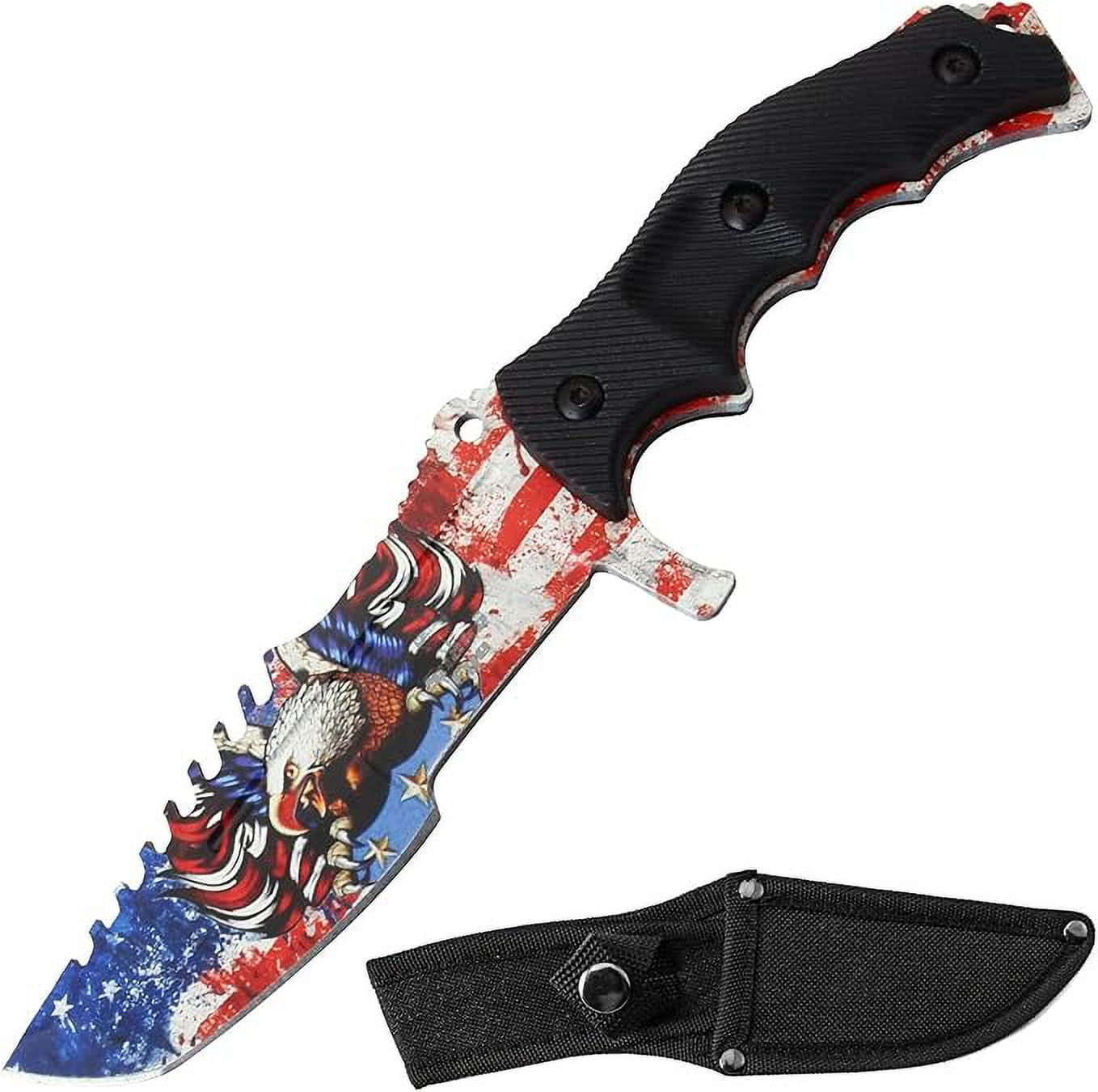 Snake Eye Tactical 8.5-inches Hunting Camping Hiking Fixed Blade Knife ...