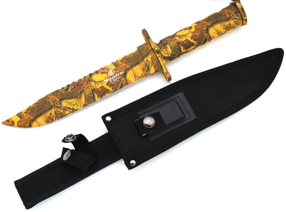 Snake Eye Tactical Full Tang Rescue Style Bowie Knife w/ Sheath ...