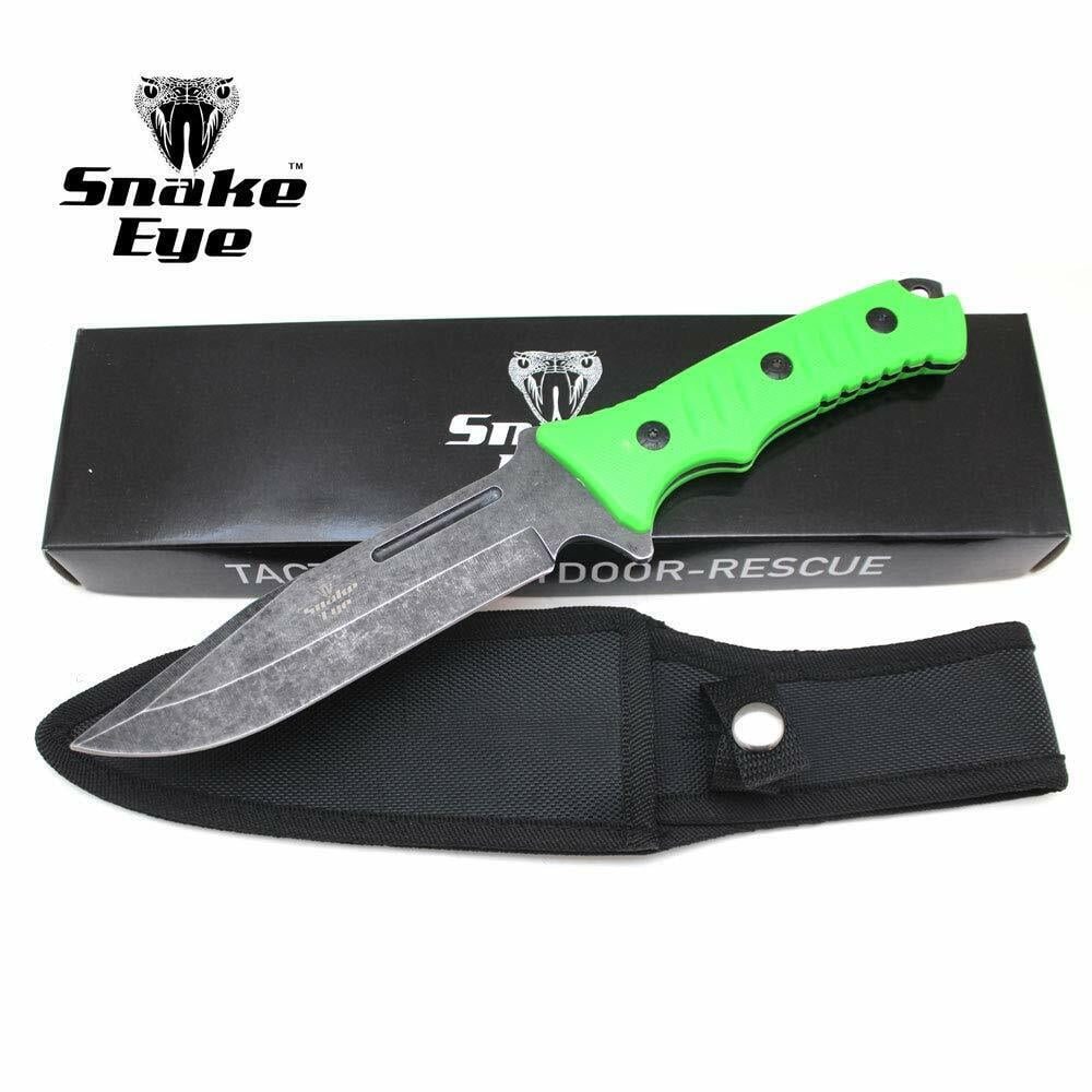 Snake Eye Tactical Heavy Duty Fixed Blade Hunting Knife Equipped w/Fire ...