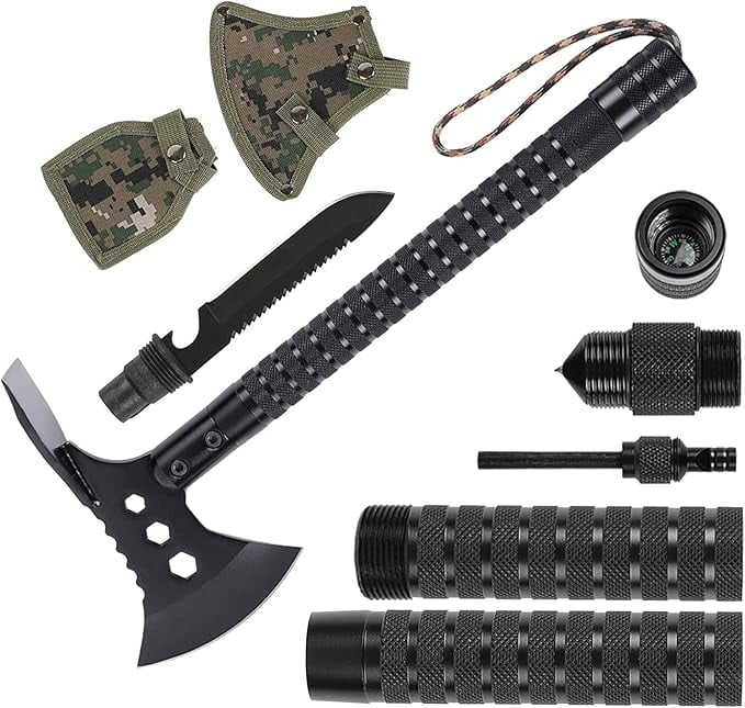 Snake Eye Tactical Multi Tool Axe and Shovel - 10 in 1 - Multipurpose ...