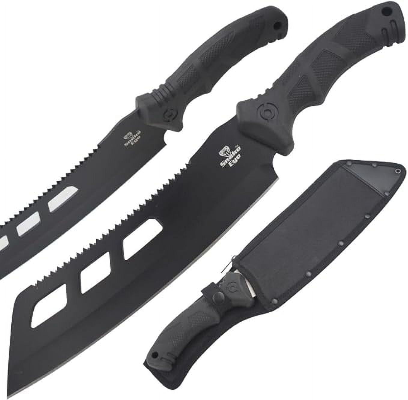 Snake Eye Tactical Saw-back Teeth Hunting Knife - 10 inches Sheepfoot ...