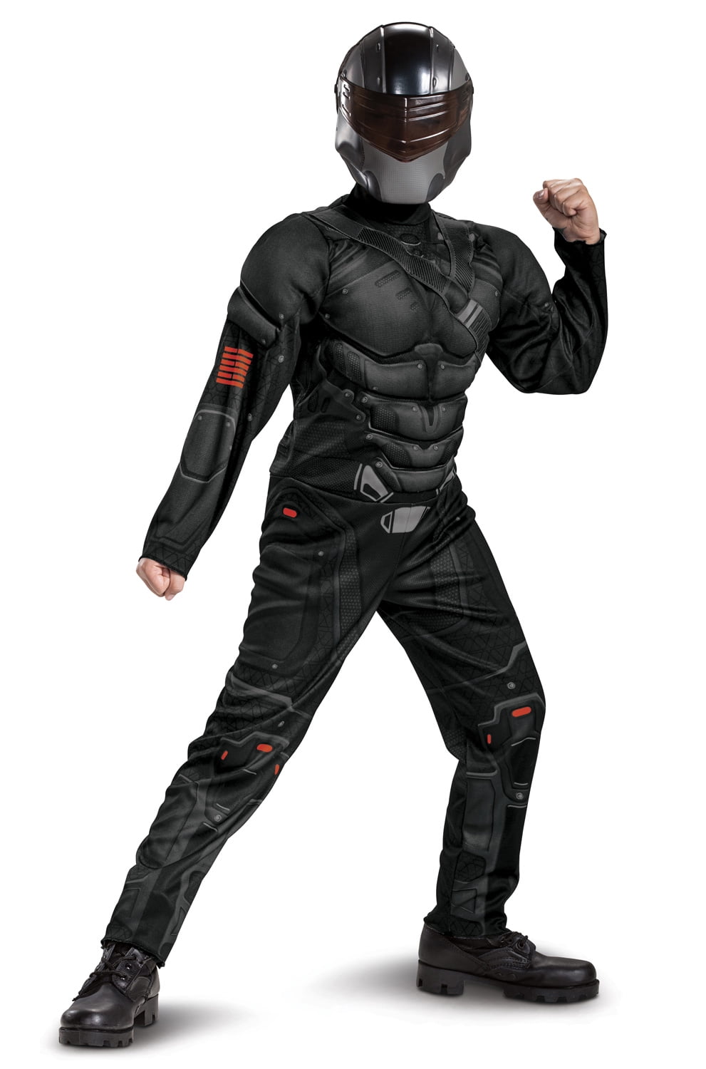 Snake Eyes Costume for Kids, Official GI Joe Costume with Muscles and ...