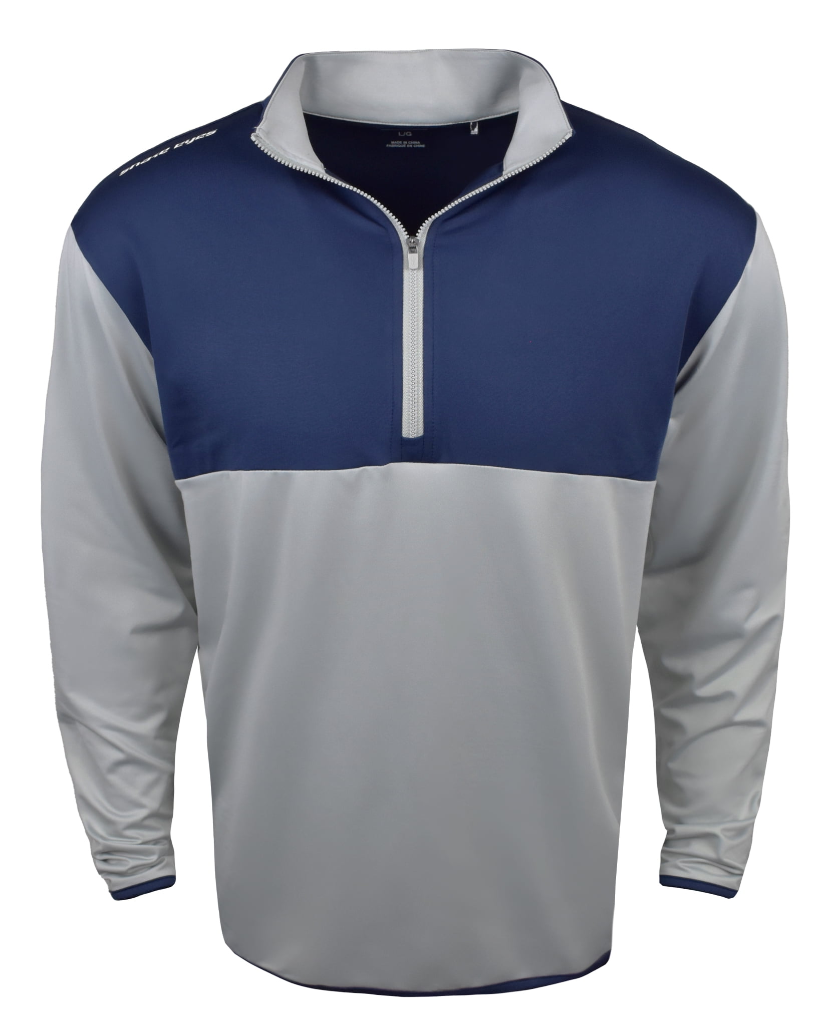 Snake Eyes Golf 1/4 Zip Pullover Cool Gray/Navy Large - Walmart.com