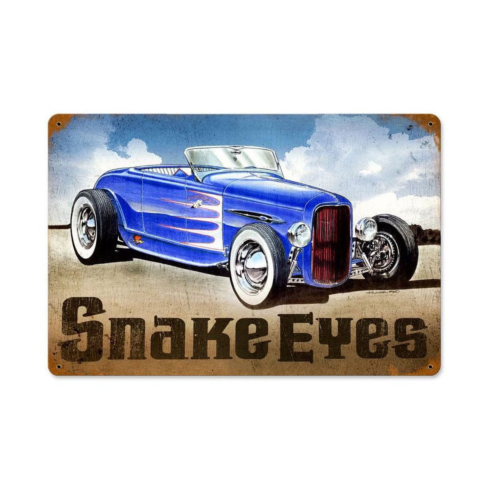 Snake Eyes Hot Rod Vintage Sign “Made in the USA with heavy gauge steel ...