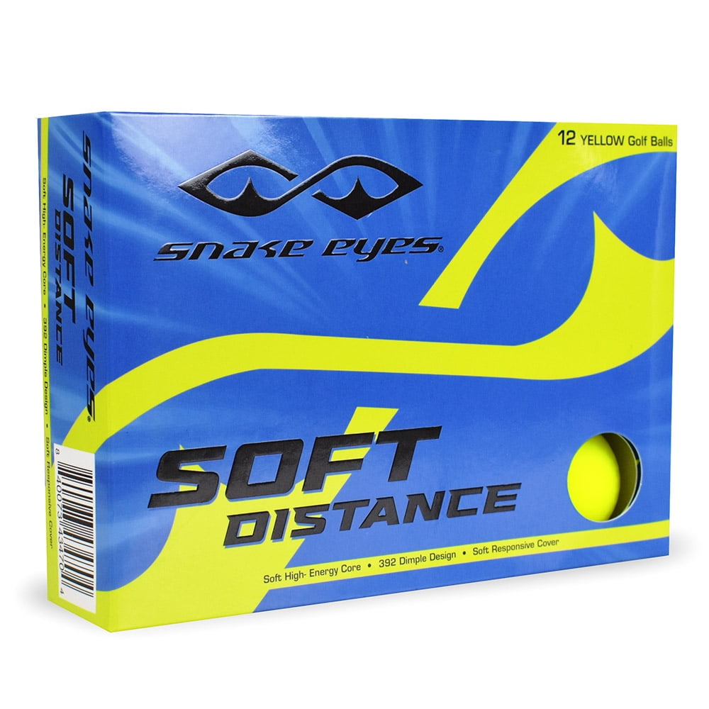 Snake Eyes Soft Distance Golf Balls Yellow (3-Pack) - Walmart.com