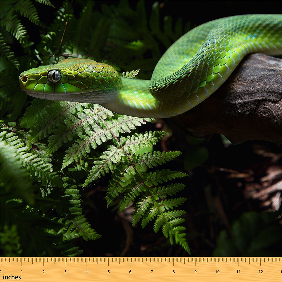 Snake Fabric By The Yard,Reptiles Upholstery Fabric,Tropical Animal ...