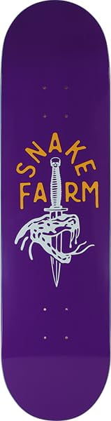 Snake Farm Boom Stick Deck 8.25 Purple/Yellow - Assembled AS Complete ...