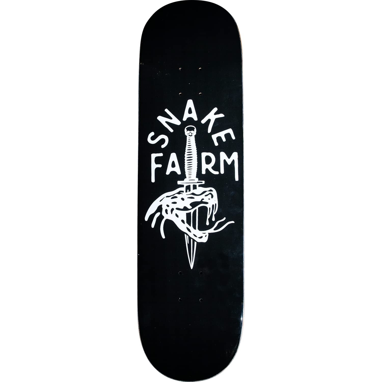 Snake Farm Boom Stick Deck 8.5 Black/White - Assembled AS Complete ...