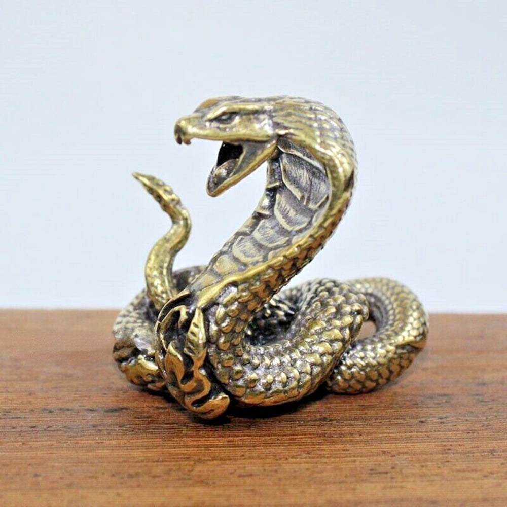 Snake Figurine Brass Statue House Office Table Decoration Animal ...