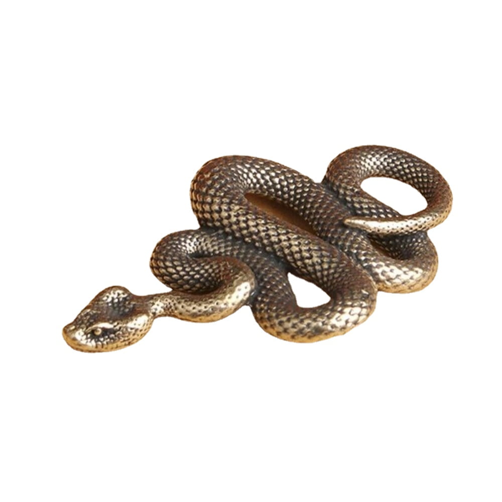 Snake Figurine Solid Brass Statue Animal Figurines Toys House Desktop ...