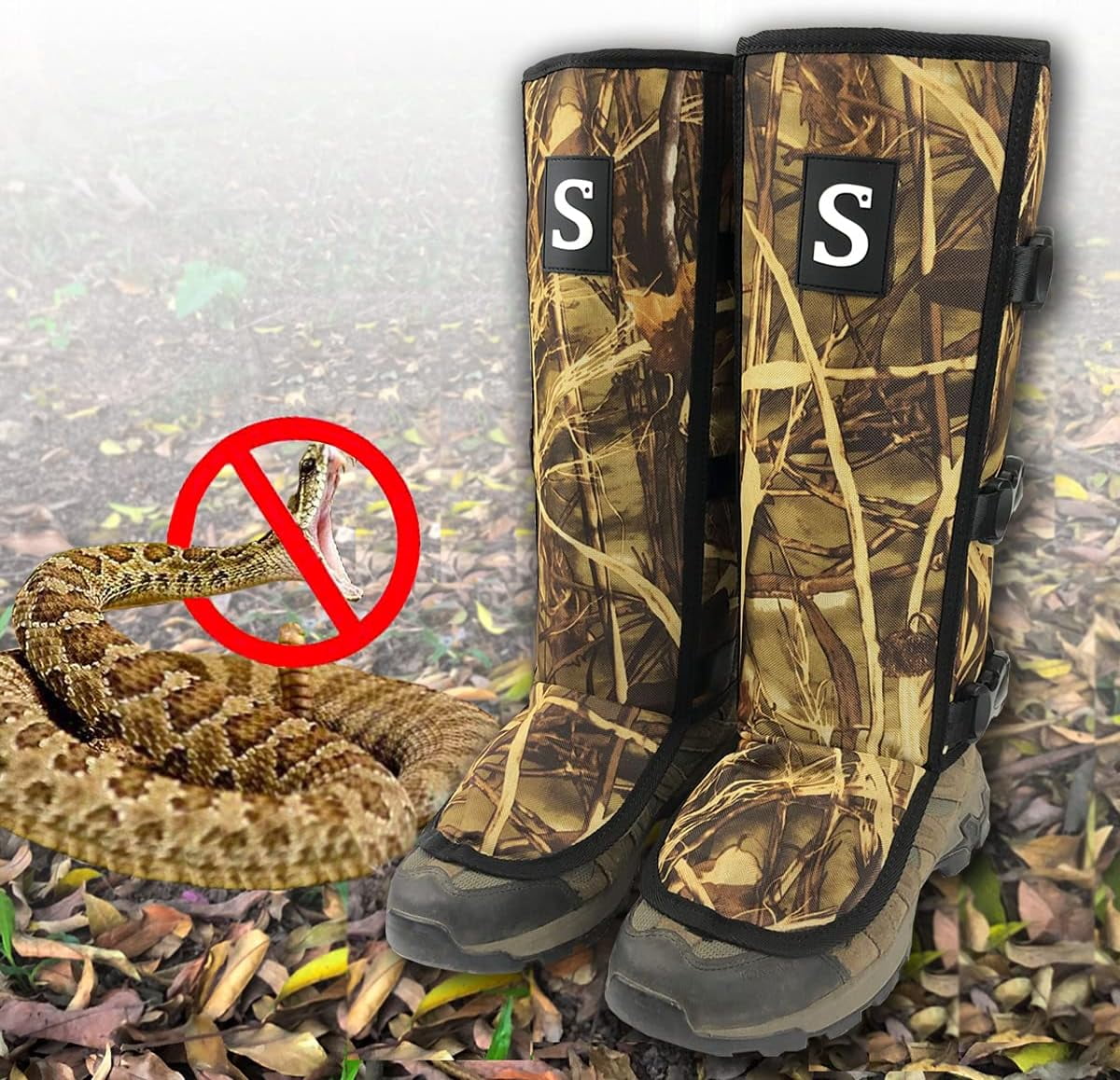 Snake Gaiters for Men & Women,Sturdy Snake Bite Proof Boots,Adjustable ...