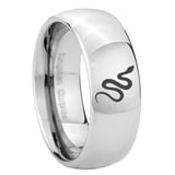 Snake Gray High Polish Dome Tungsten Men Ring 10MM - Walmart.com