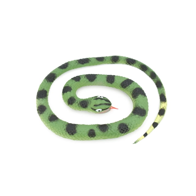 Snake, Green, Anaconda snake, Coiled, Rubber Reptile, Educational ...