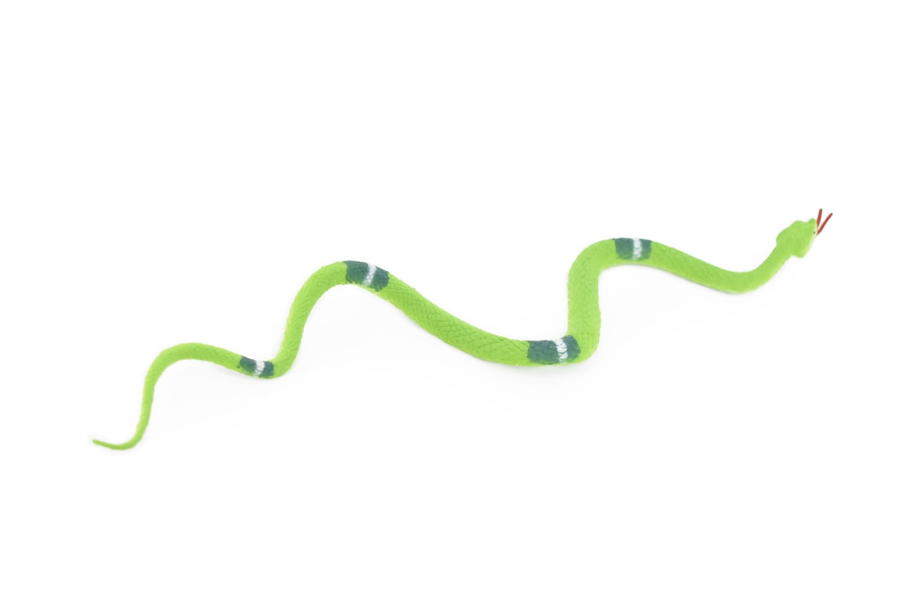 Snake, Green, Emerald Boa, Rubber Reptile, Educational, Realistic Hand ...
