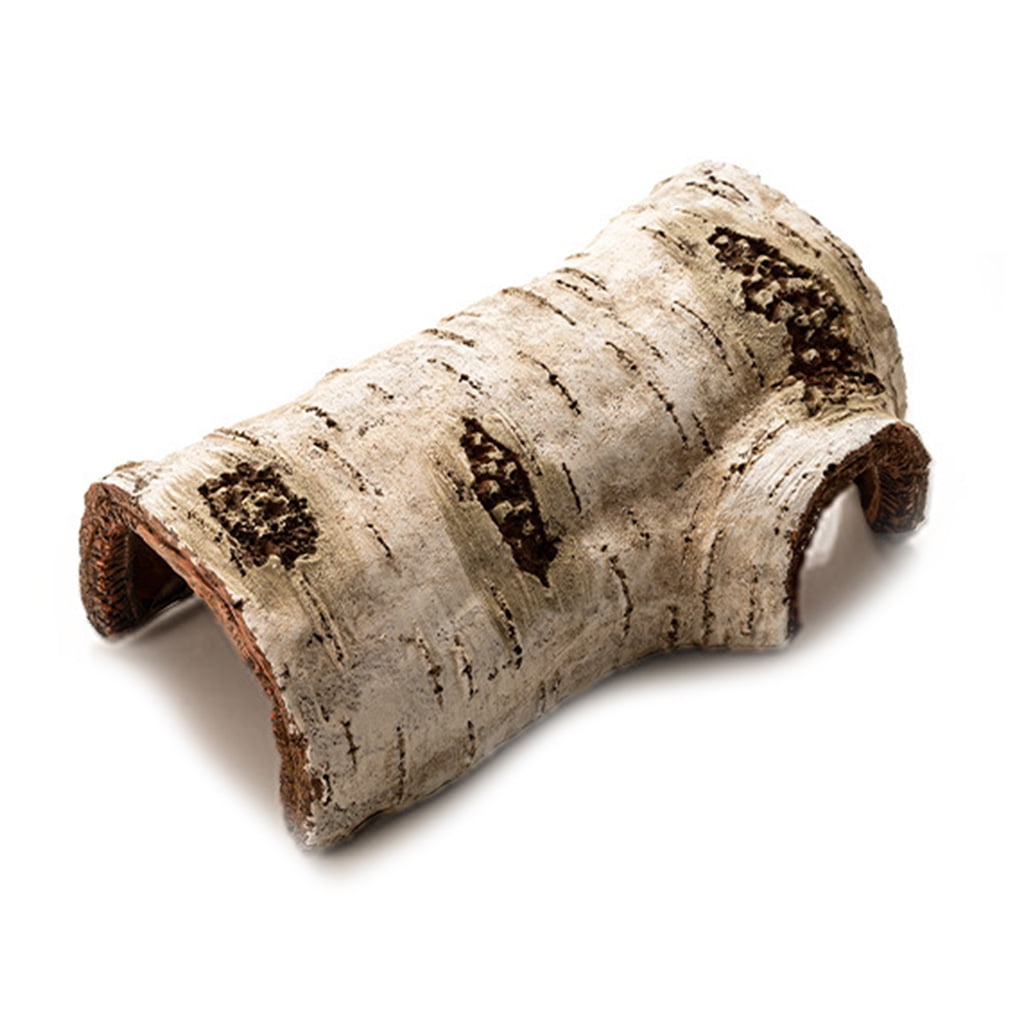 Snake Hide Small Reptile Hideout Caves Artificial Birch Log Reptile ...