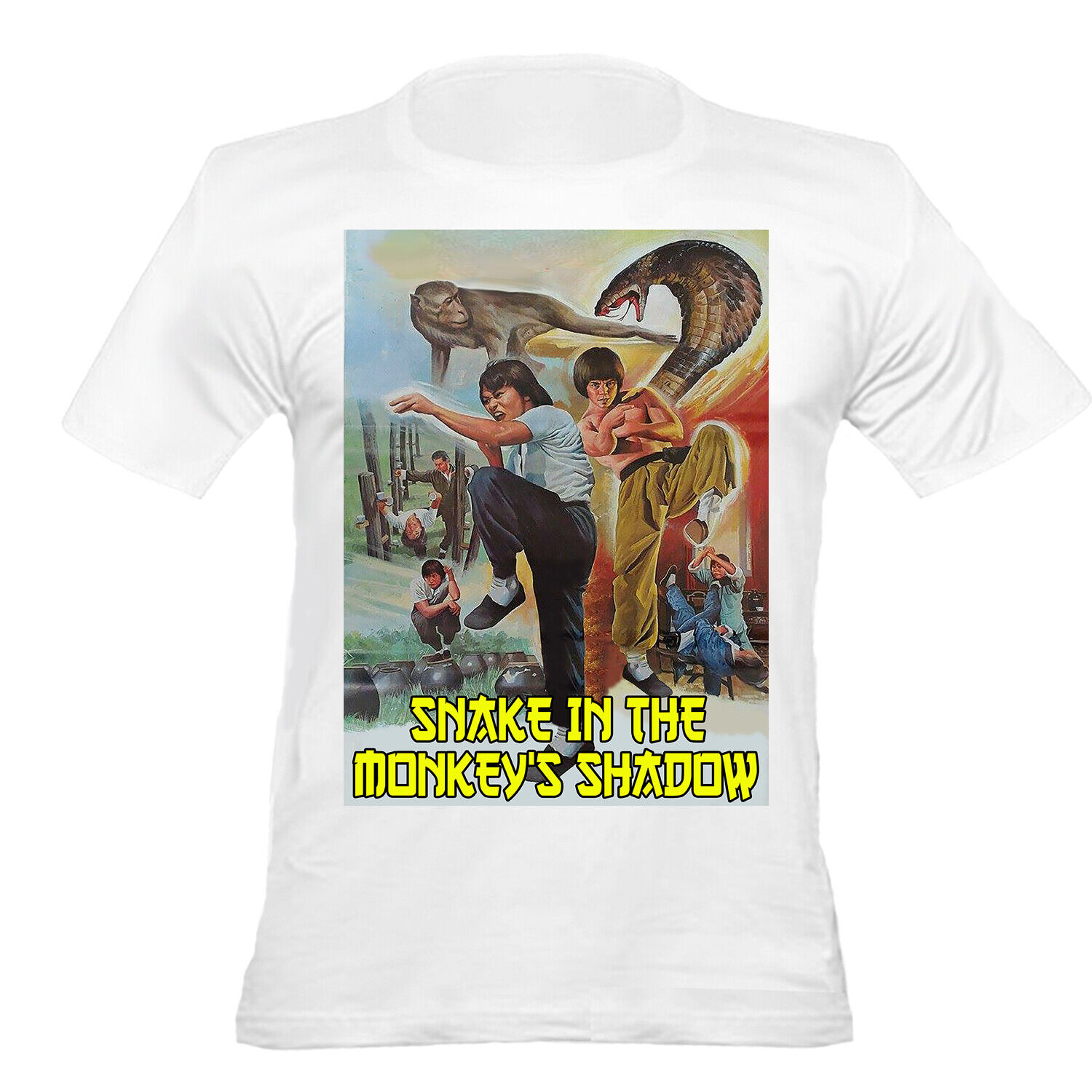 Snake In The Monkey Shadow, Kung Fu Film T-Shirt , Regular Fit, White ...