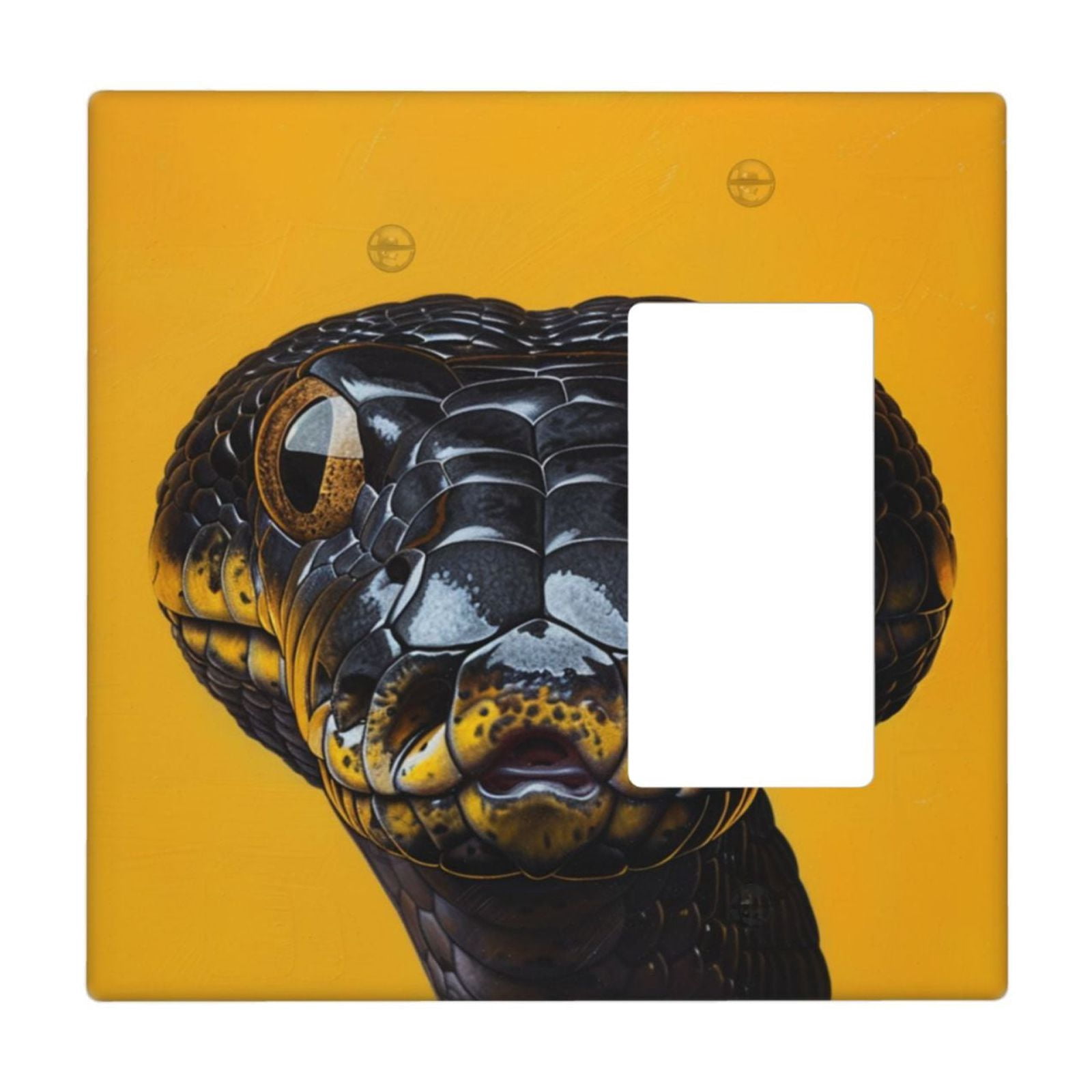 Snake Look Switch Cover Decorative Wall Plate / 2-Gang 1-Decor / Mid ...