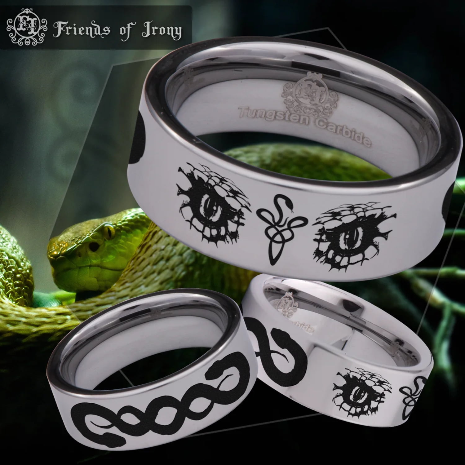 Snake Loop Tungsten Carbide Ring - Walmart.com