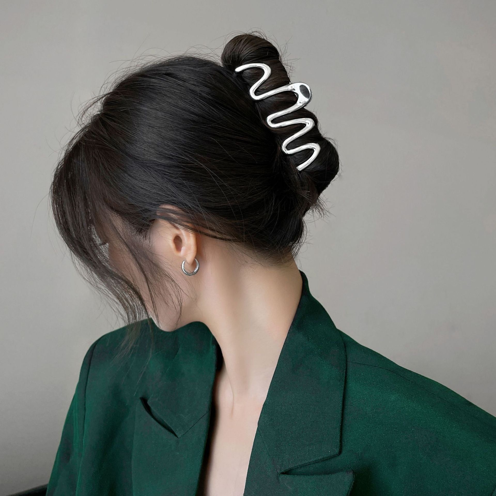 Snake Metal Hair Crab Hair Clip Women Silver Golden Hairpins Hair Claws ...