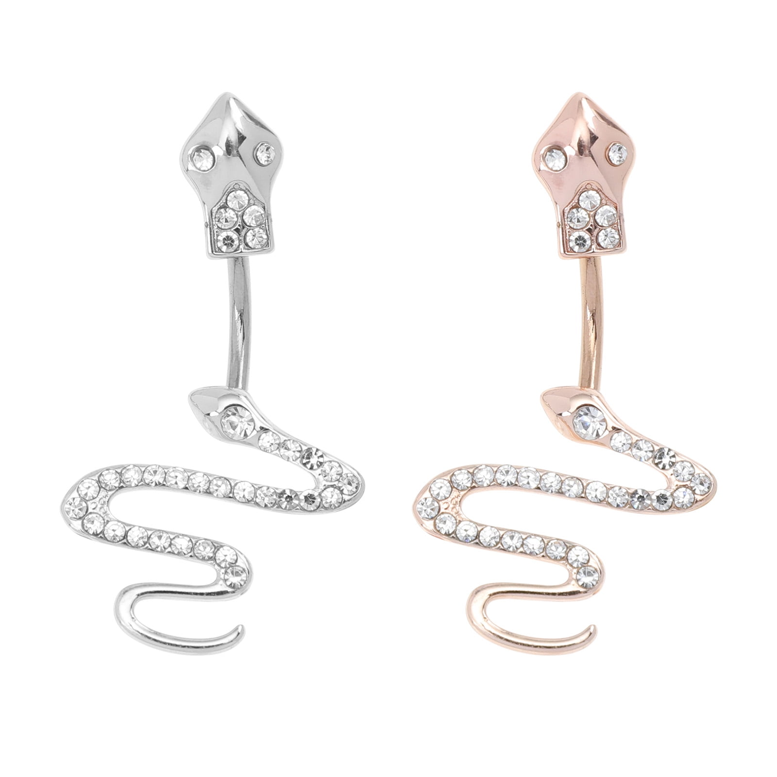 Snake Navel Ring Belly Button Nail Stainless Steel Decoration Decorate ...
