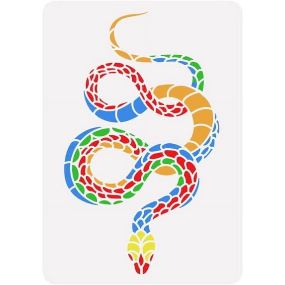 Snake Painting Stencil 8.3x11.7inch Reusable Anaconda Drawing Template ...