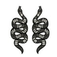 Snake Patches Rhinestones Snake Pair Badges Sew on Patches Motif ...