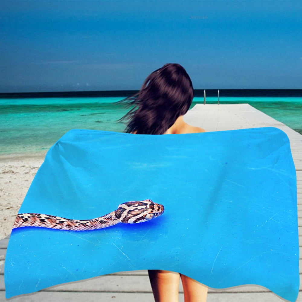 Snake Pattern Beach Towel Animals Cute Super Quick Dry Bath Towel for ...