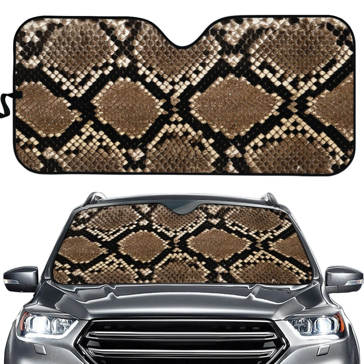Snake Pattern Design Car Sun Shade Heat Reflector Protect Car Interior ...