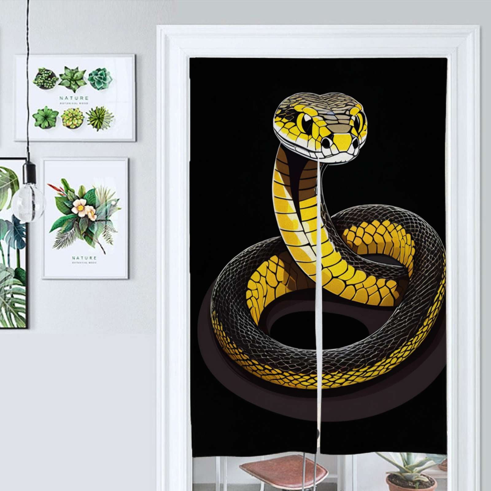 Snake Pattern Design Door Curtain Nordic Living Room DoorCurtain Porch ...