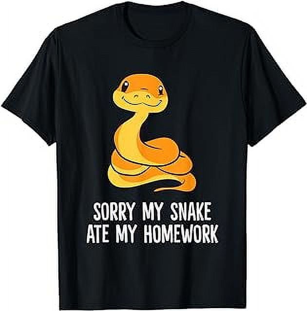 Snake Pet School Sorry, My Snake Ate Homework T-Shirt - Walmart.com