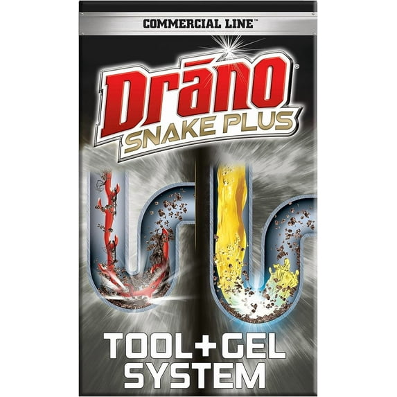 Snake Plus Tool and Gel System, Drain Snake with Drain Clog Remover Gel ...