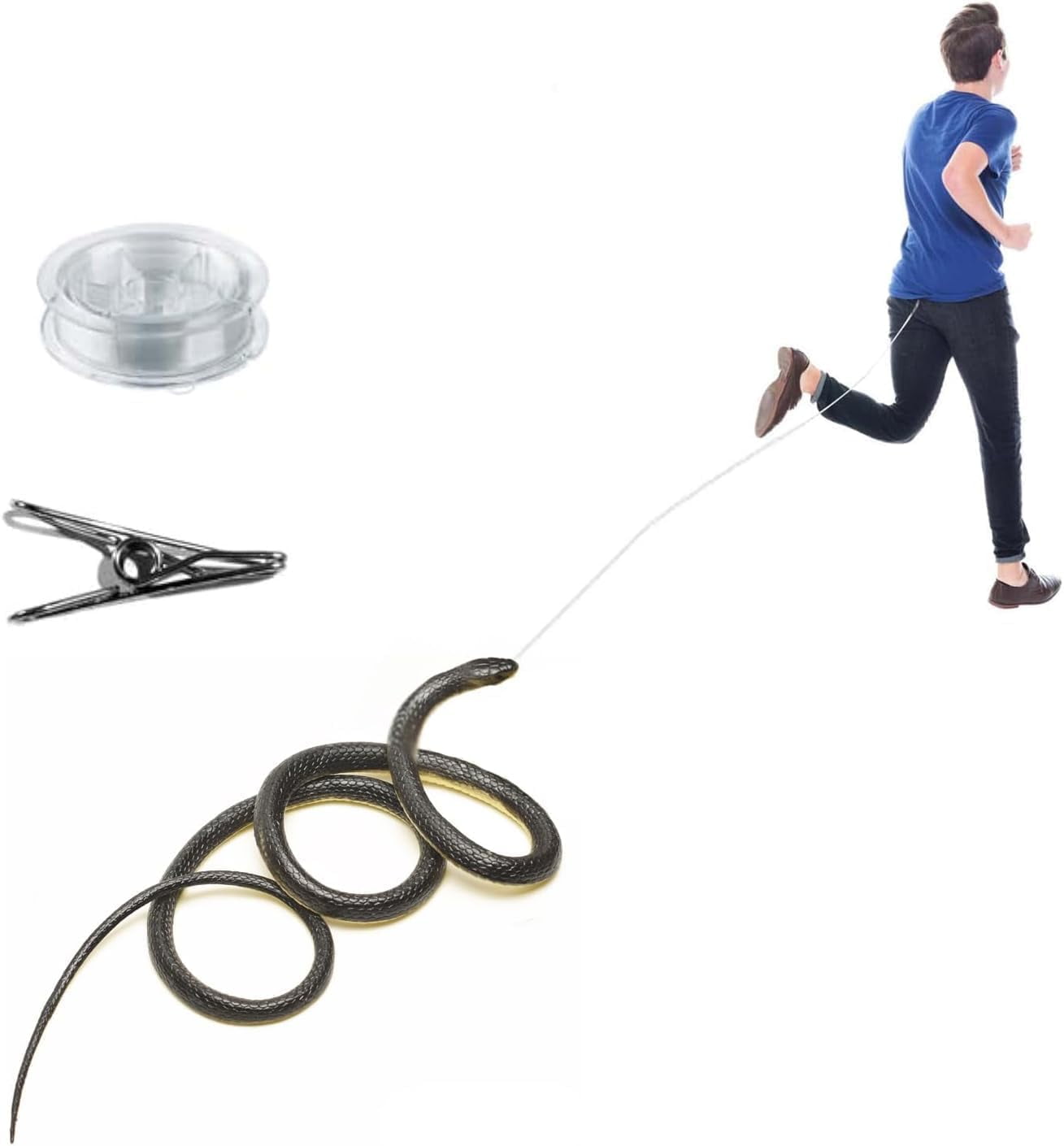 Snake Prank with String and Clip - Golf Snake on A String Prank Props ...