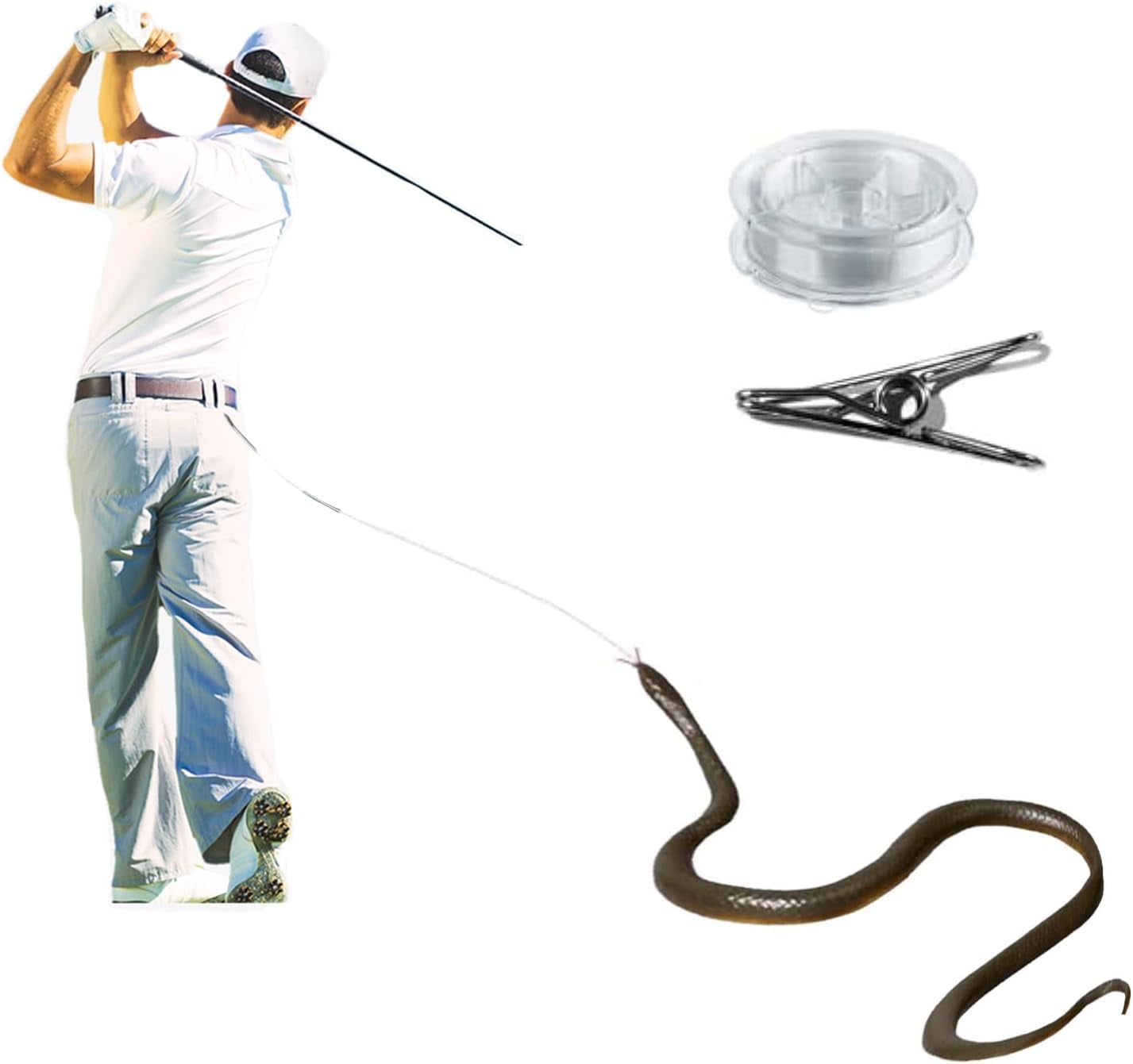 Snake Prank with String Clip, Snake Prank for Golf, Golf Snake Prank ...