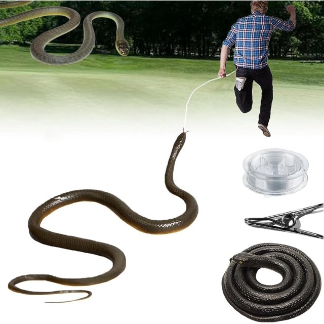 Snake Prank with String Clip, Rubber Snake on a String Prank, Clip on ...