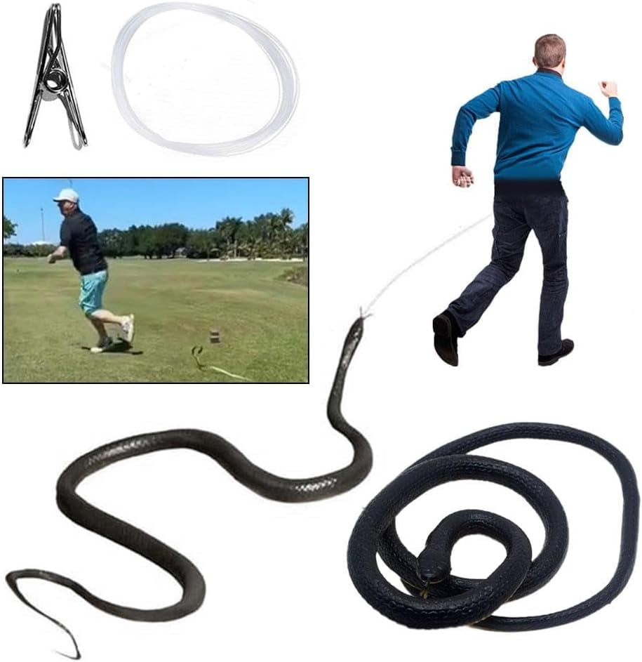 Snake Prank with String Clip, Prank Snake Toy, Fake Snake on a String ...