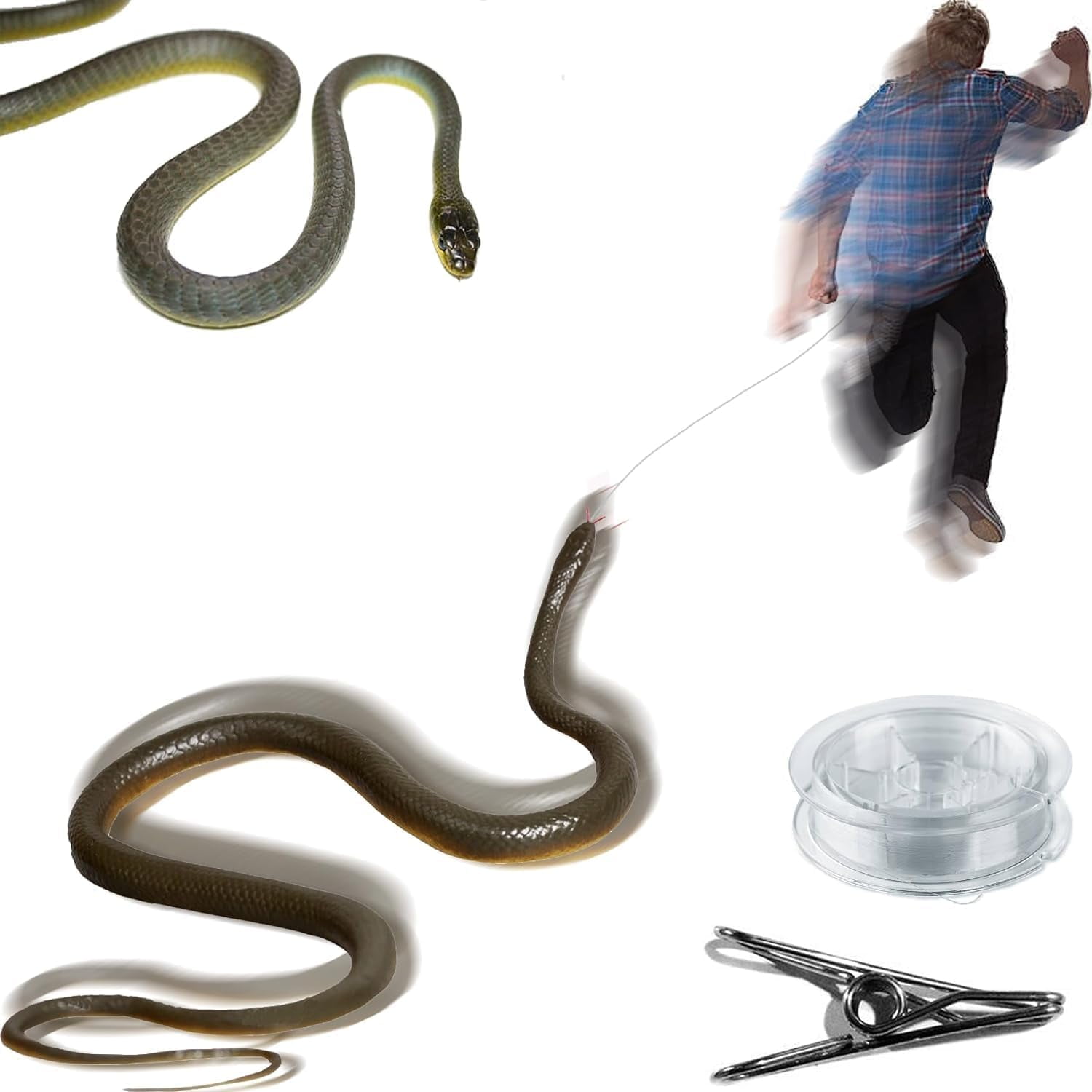 Snake Prank with String Clip, Golf Snake Prank, Clip on Snake Prank ...
