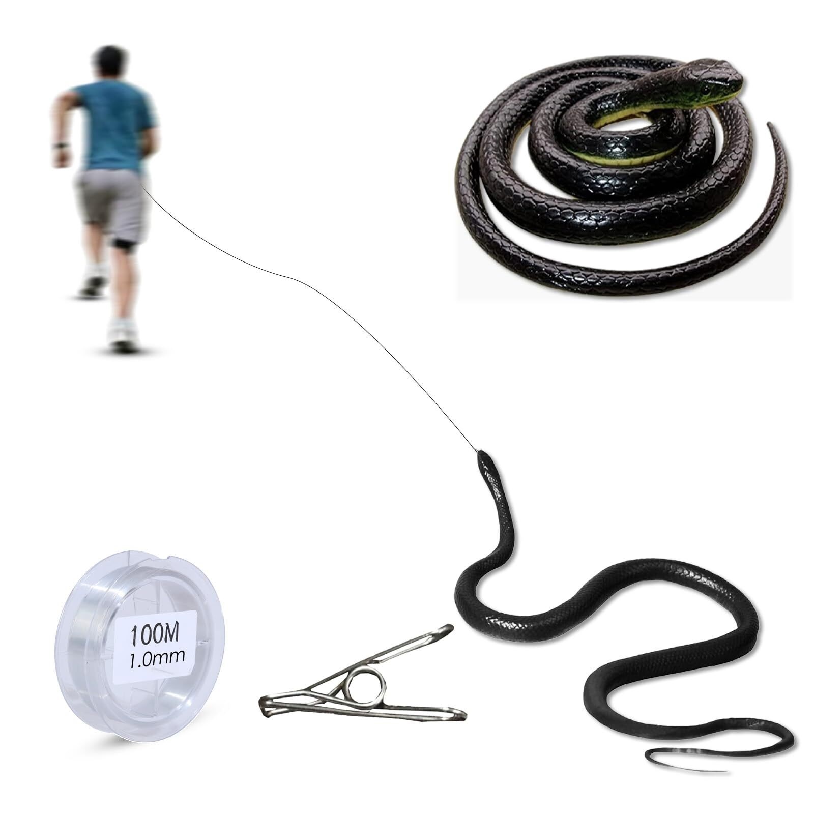 s Snake Prank with String and Clip, DIY Golf Snake Prank with String ...