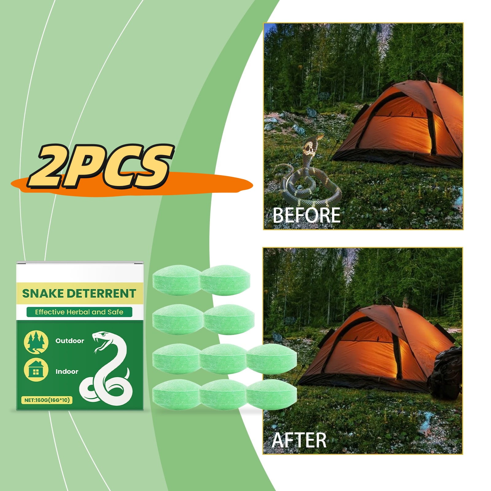 Snake Repellent Outdoor, Snake Repellent for Yard Powerful, Snake ...