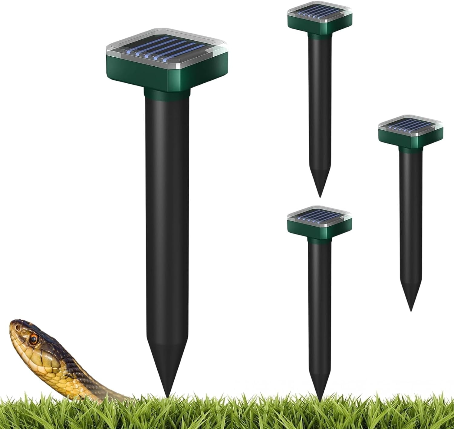 Snake Repellent for Yard & Outdoors - Solar-Powered Sonic Snake ...