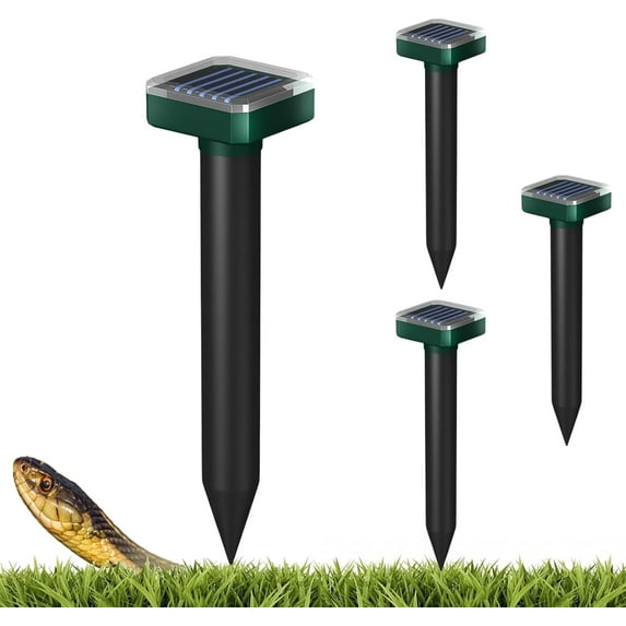 Snake Repellent for Yard & Outdoors - Solar-Powered Sonic Snake ...
