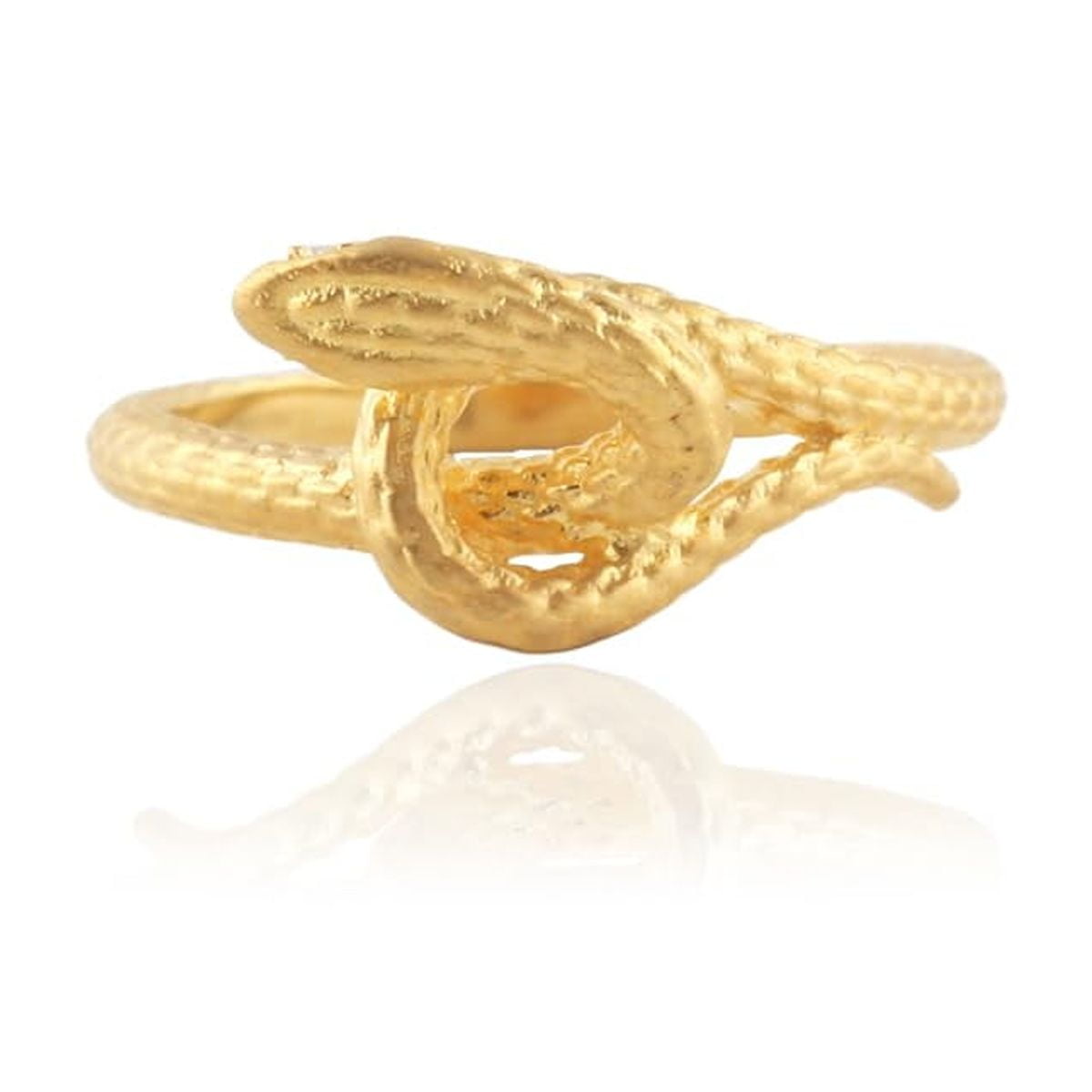 Snake Ring in 925 Sterling Silver Ring Handmade Cubic Zirconia Serpent ...