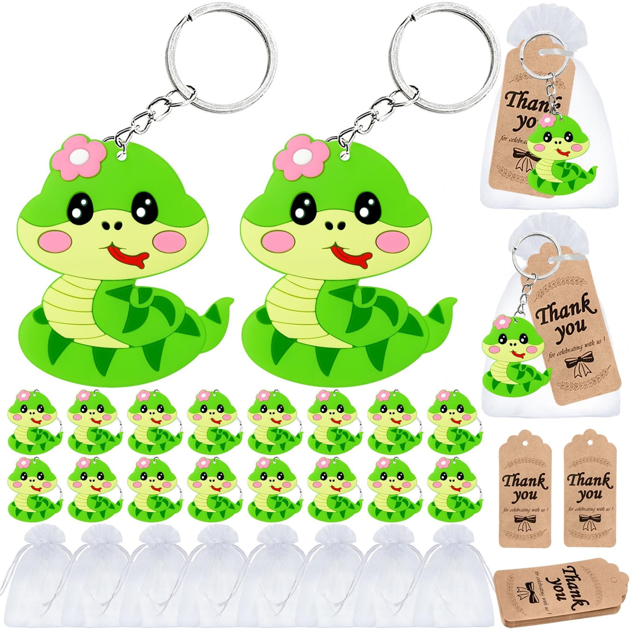 Snake Safari Party Pack - 60 Pieces of Fun! Includes 20 Keychains, 20 ...