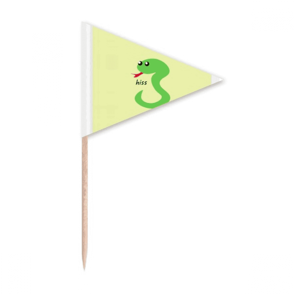 Snake Serpent Sound Art Deco Fashion Toothpick Triangle Cupcake Toppers ...
