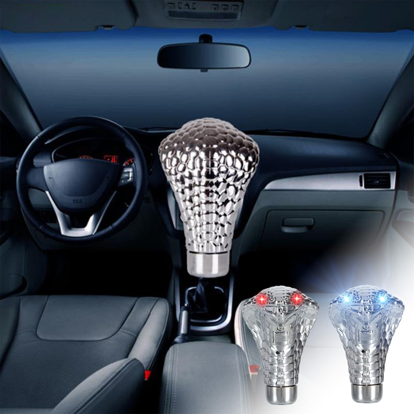 Snake Shape Gear Shifter Knob, Universal Shift Lever Head, Led ...