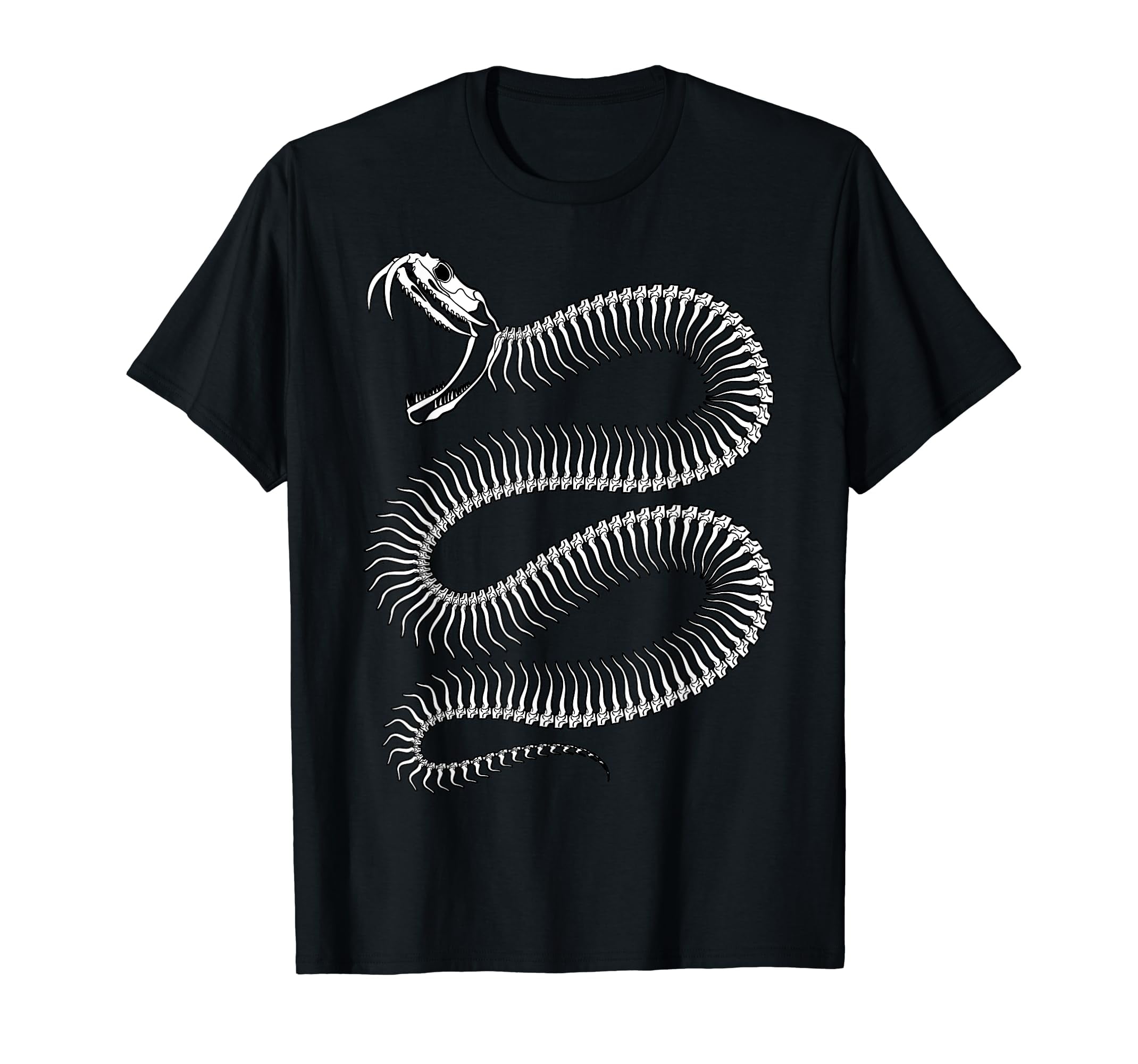 Snake Skeleton Reptile Python Cobra Herpetologist Men Casual T-Shirt ...