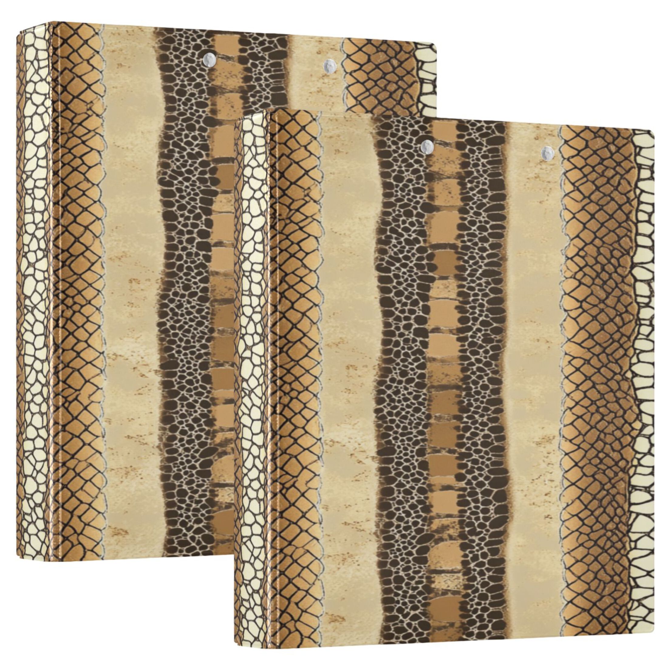 Snake Skin Patterned Texture 3 Ring Hardcover Binders 1.5in Round Rings ...