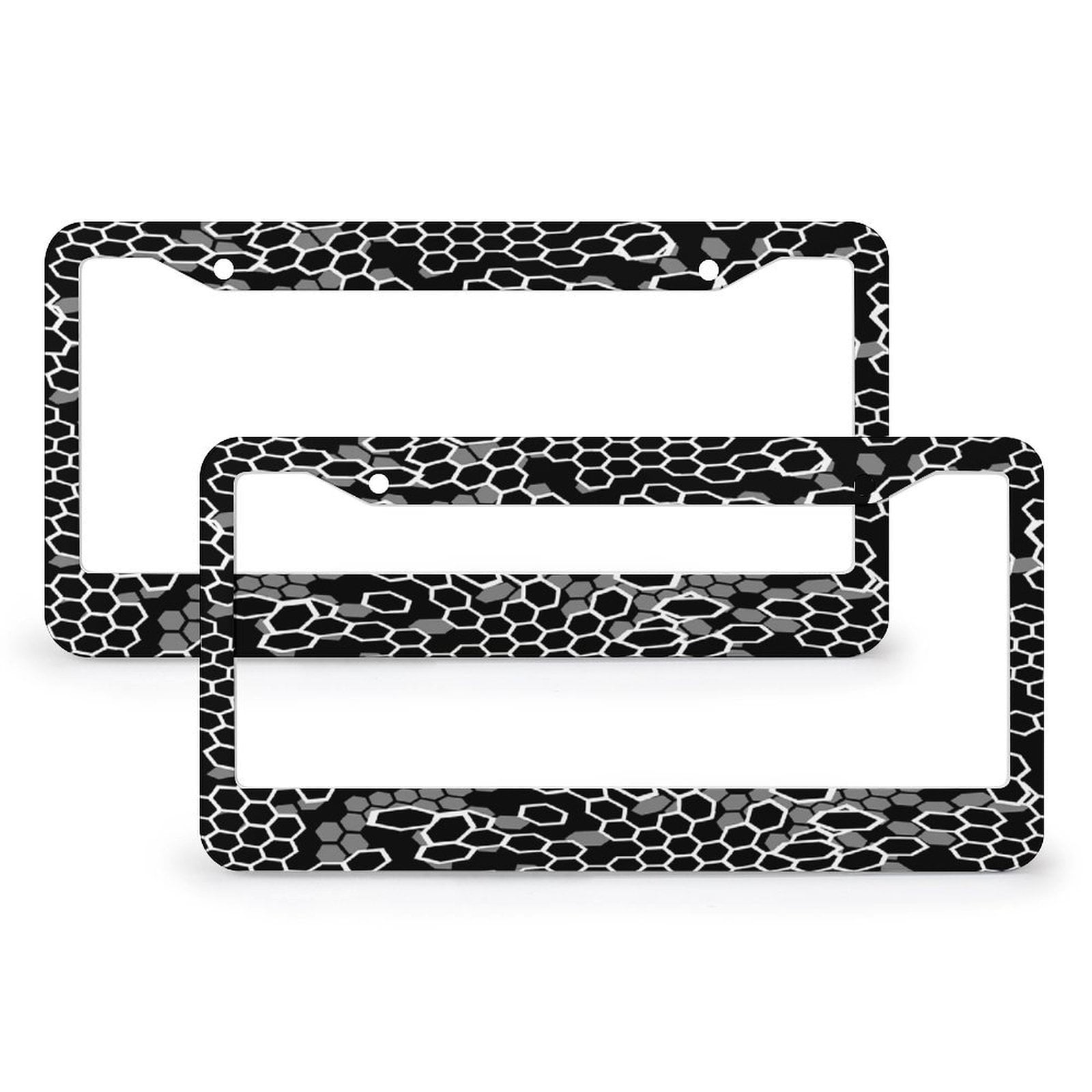Snake Skin Scales Texture Hexagon Seamless License Plate Frame - 2 Pack ...