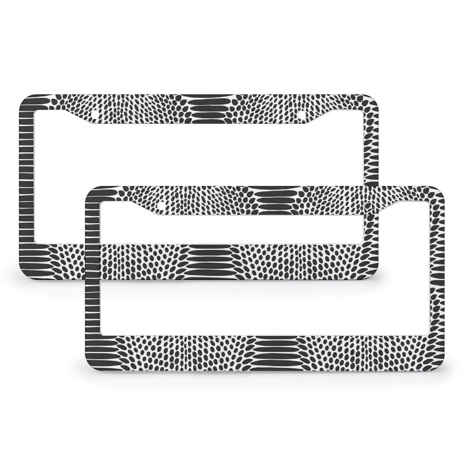Snake Skin Texture Seamless Pattern Black On White License Plate Frame ...