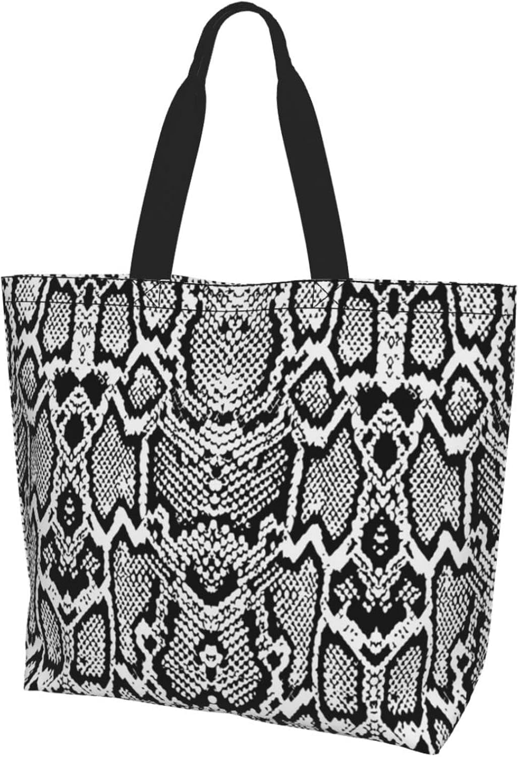 Snake Skin Tote Shoulder Bag Snake Grocery Bags Storage Handle Shopping ...